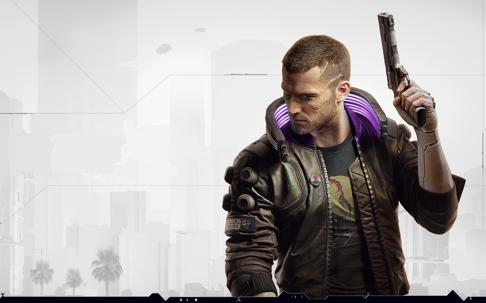 Cyberpunk 2077, V, Gun, 4K, #86 Wallpaper iPhone Phone