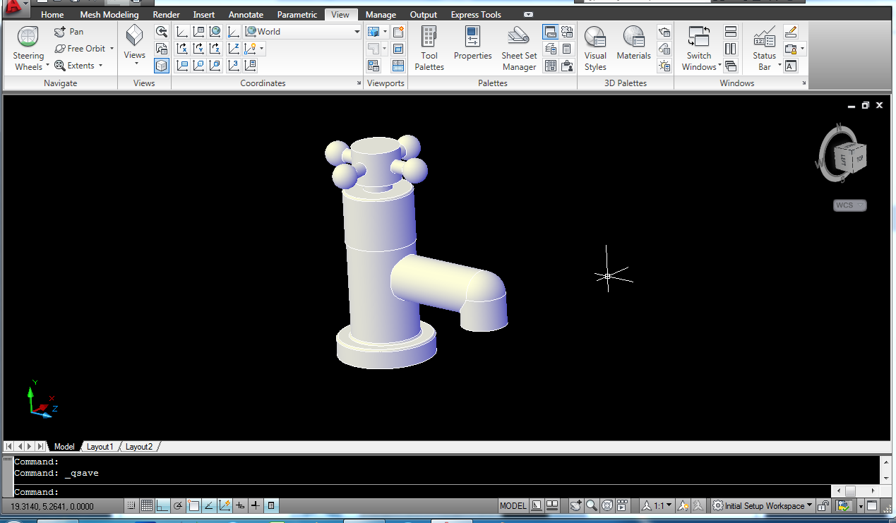 CAD designing: Water Tap 3D Design