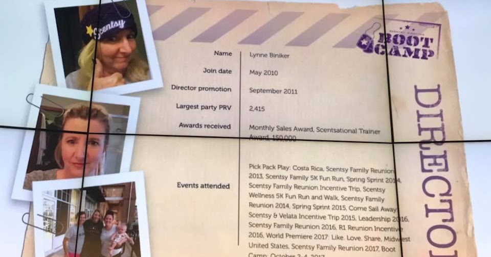 Lynne Biniker ~ Independent Scentsy Consultant: Director Boot Camp #BC36