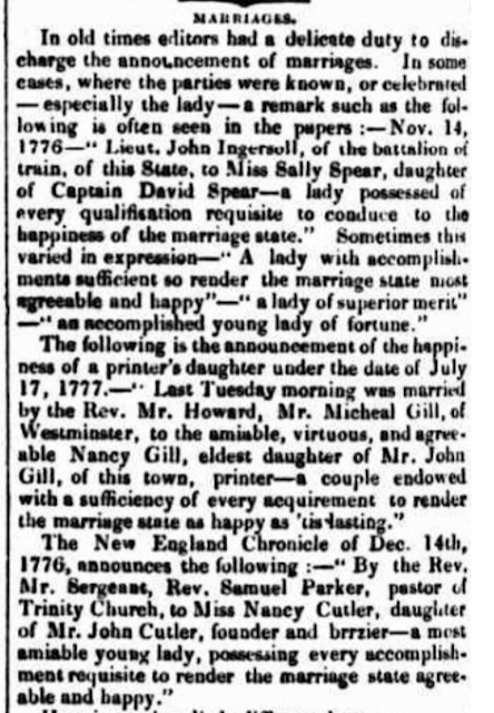 HEADLINES OF OLD: MARRIAGES 1800s - 1900s Trove Tuesday 9th June 2020
