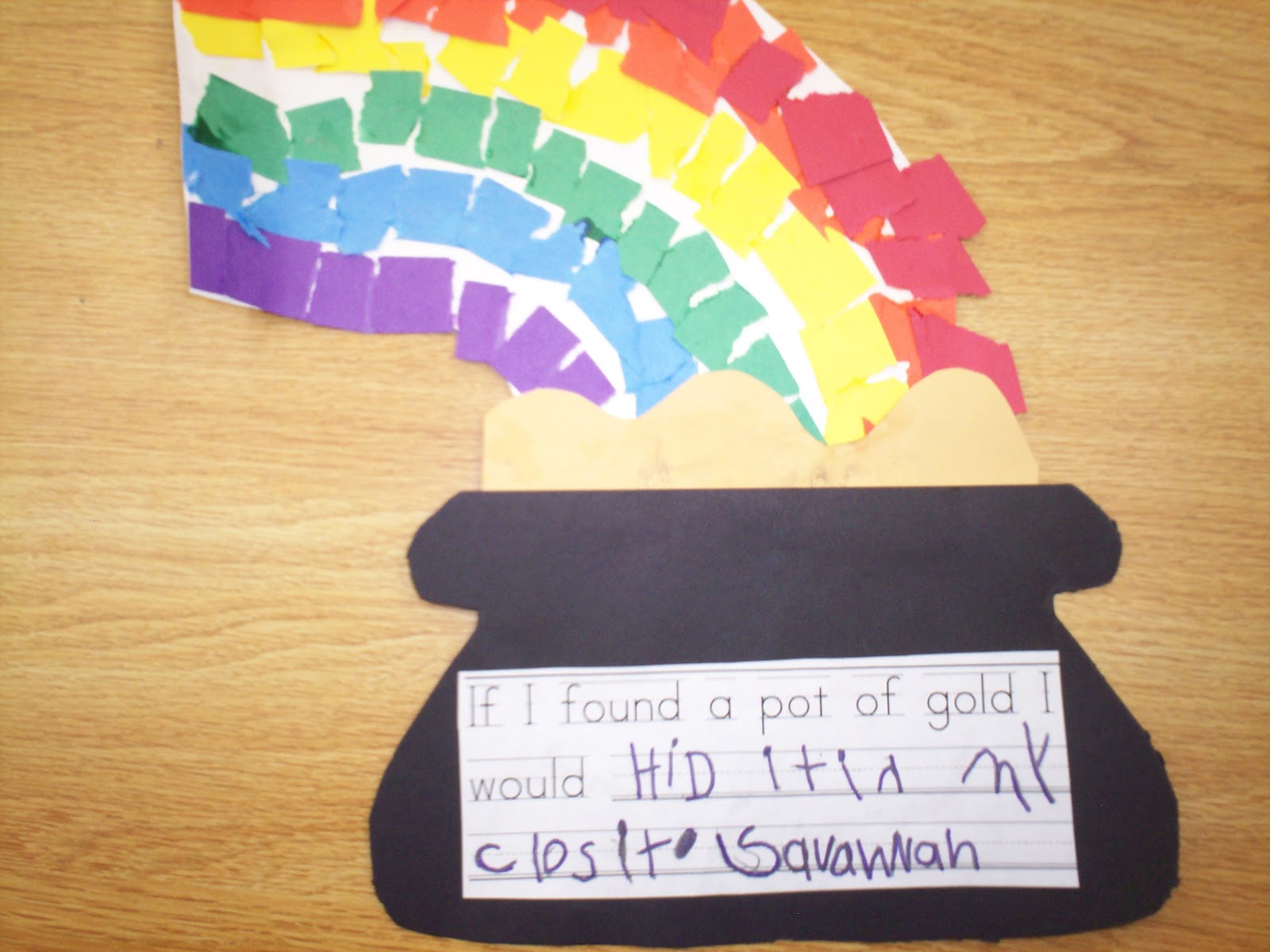 kindergarten days: Rainbows and Pots of Gold