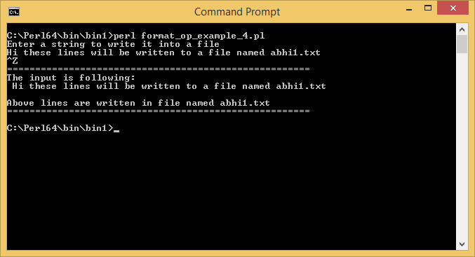 Different formats in Perl ~ Hub Of Geekz