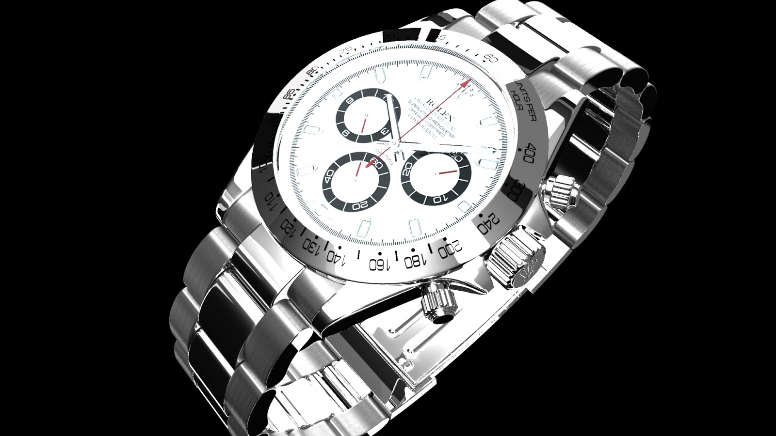 Rolex Watch Modeling Texturing Lighting And Rendering.(Test Renders)