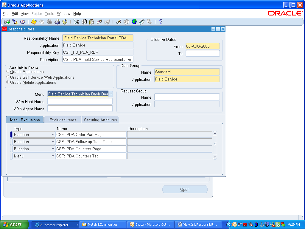 Read Only Responsibility In Oracle Applications Oracle Apps