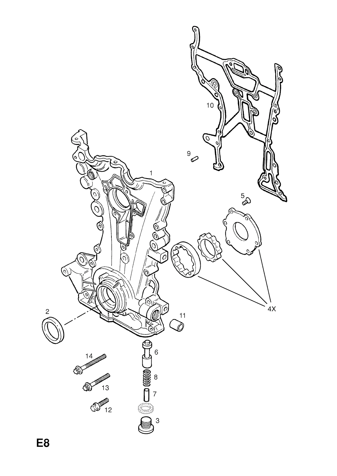 Opel Astra H: OIL PUMP AND FITTINGS