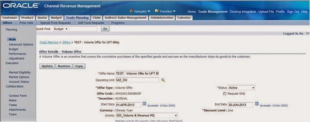 Oracle Applications: Oracle Trade Management - OTM