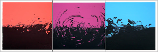 Mike Philbin - INTROVERSIONS paintings - four new 20" x 16" canvases