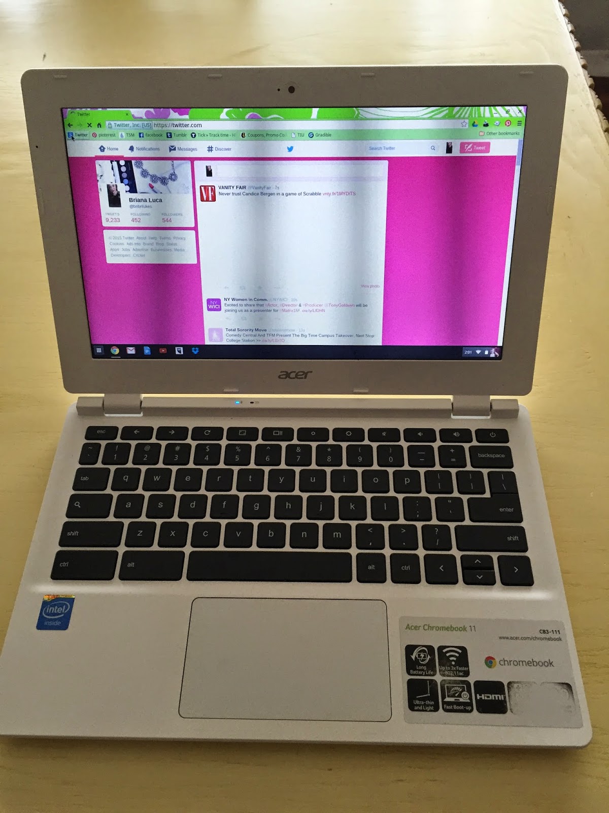 Acer Google Chromebook + Review - Royally Pink