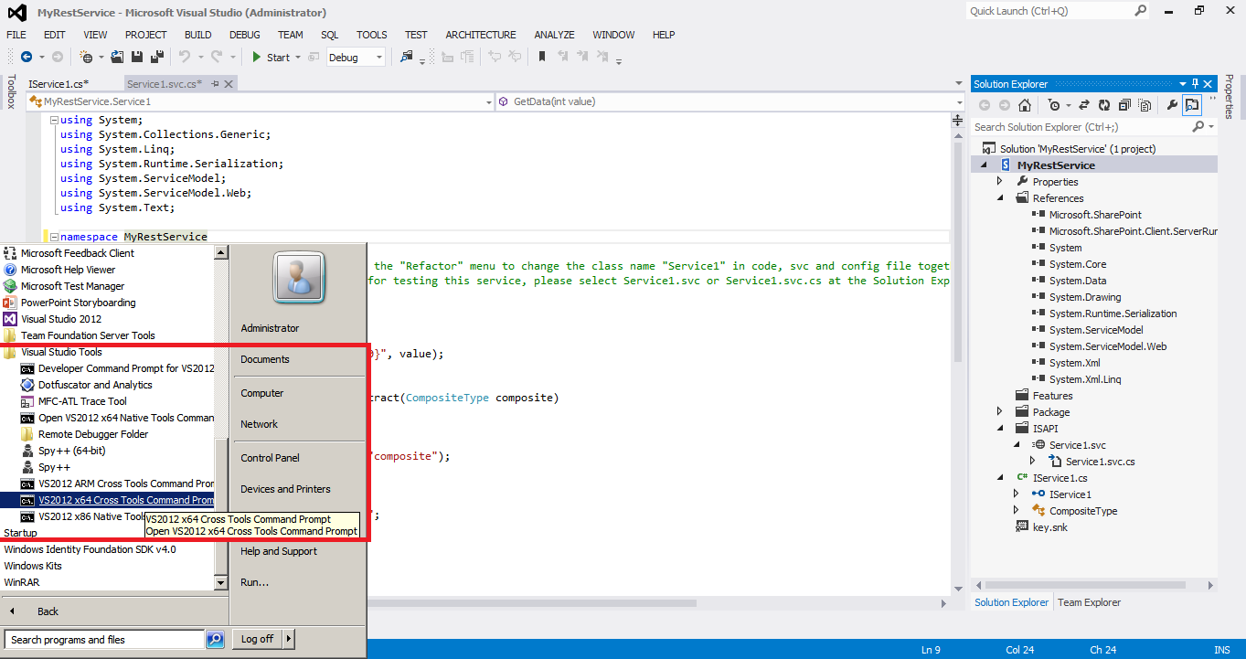 Things to share: Creating a custom WCF REST service for SharePoint 2013 without a Visual Studio ...