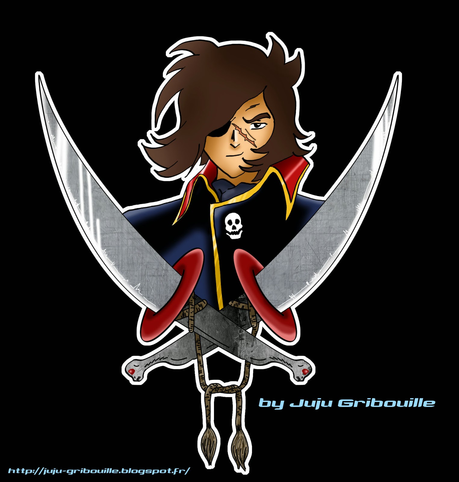 Fanart Albator corsaire de l'espace - Juju Gribouille
