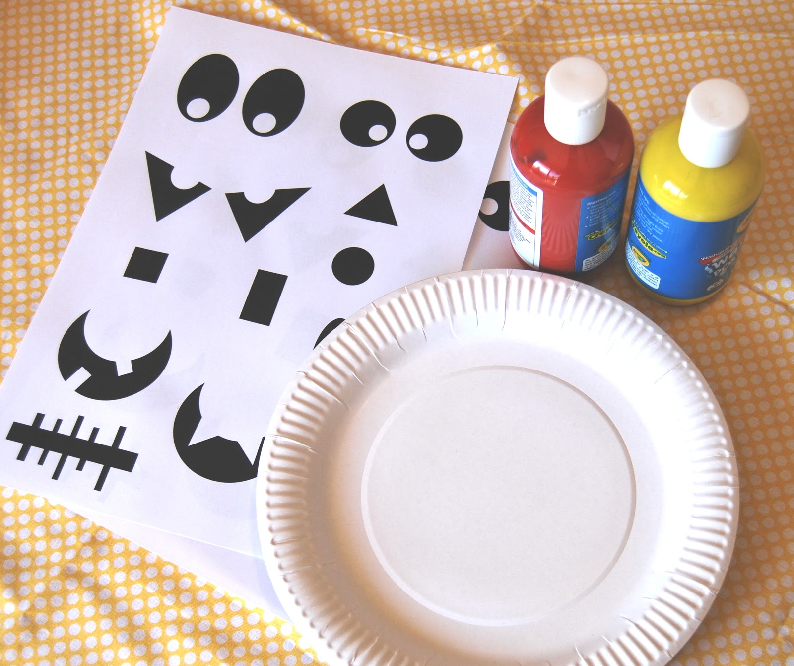 Paper Plate Face Template