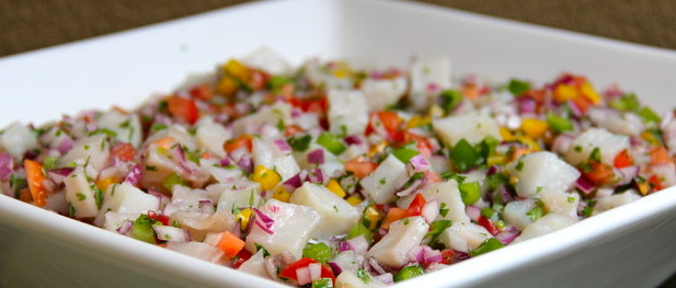 Letras con Sabor a México: Ceviche Vallarta de pescado