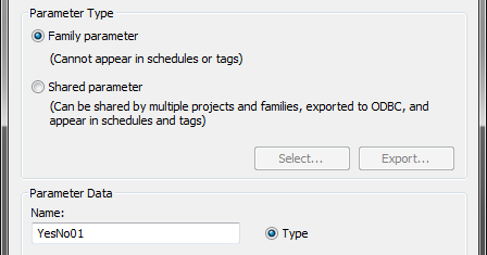 The Architect's Desktop: Revit Families: Yes/No Parameter Defaulting to No
