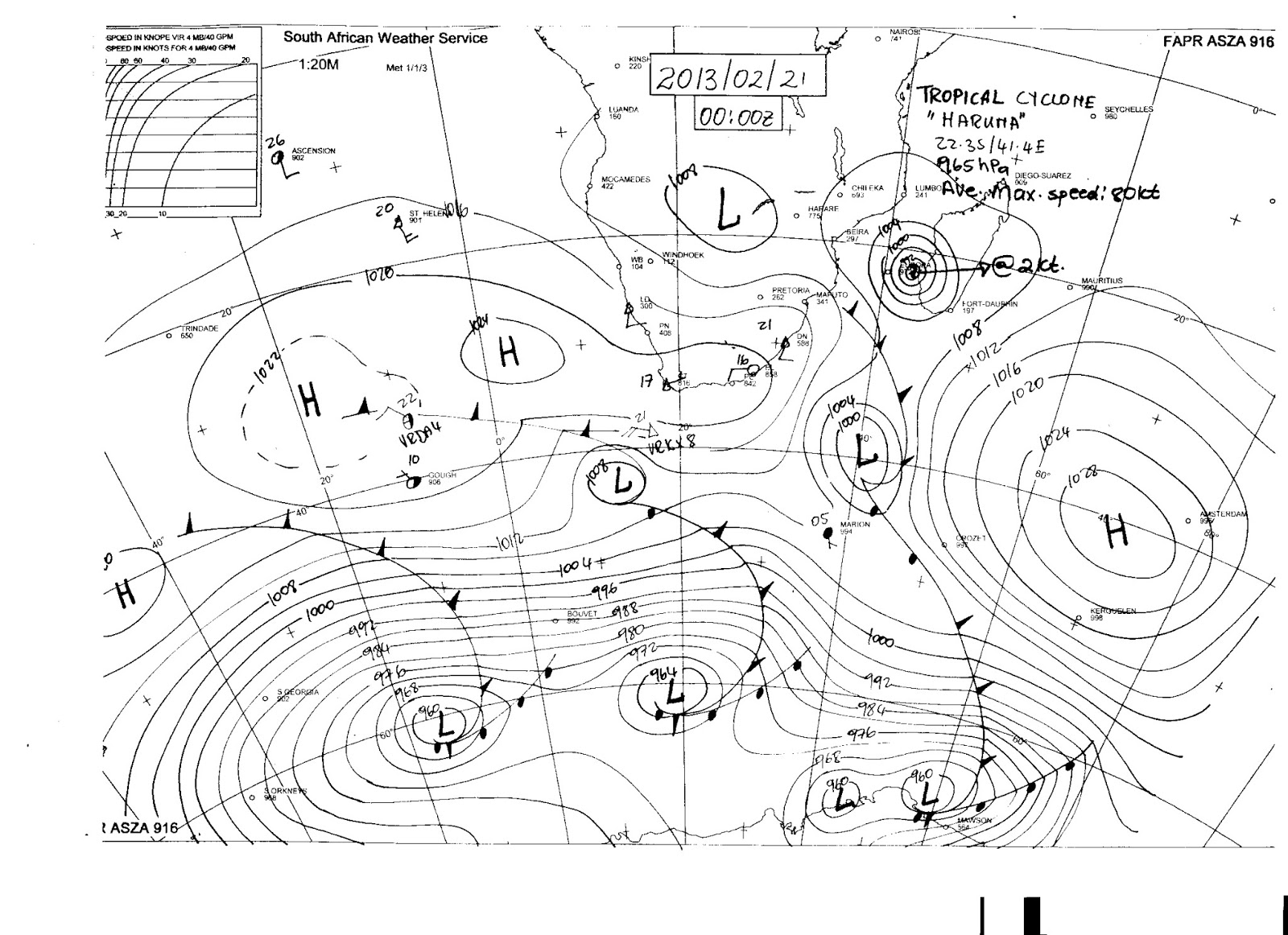 SA Weather and Disaster Observation Service: SA Sea Level Synoptic ...