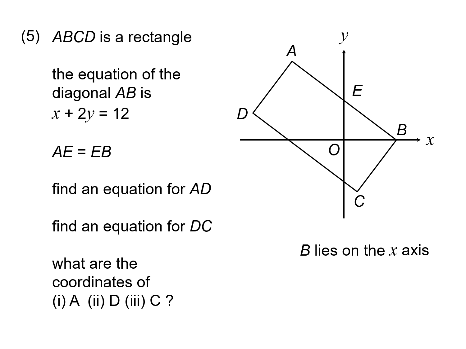 MEDIAN Don Steward mathematics teaching: GCSE line questions