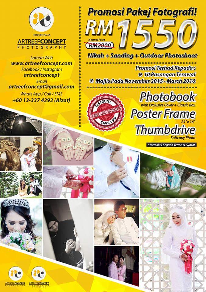 PROMOSI - Pakej Fotografi Perkahwinan Dari ARTREEFCONCEPT PHOTOGRAPHY ...