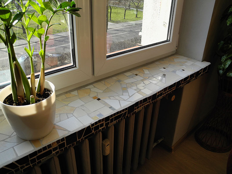 O rety, parapety! Jeszcze jeden parapet z mozaiką - Magia Mozaiki