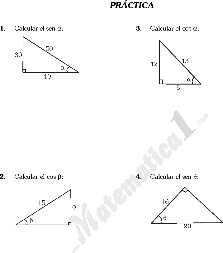 SENO Y COSENO EJEMPLOS DE TRIGONOMETRIA DE SEXTO GRADO DE PRIMARIA ...