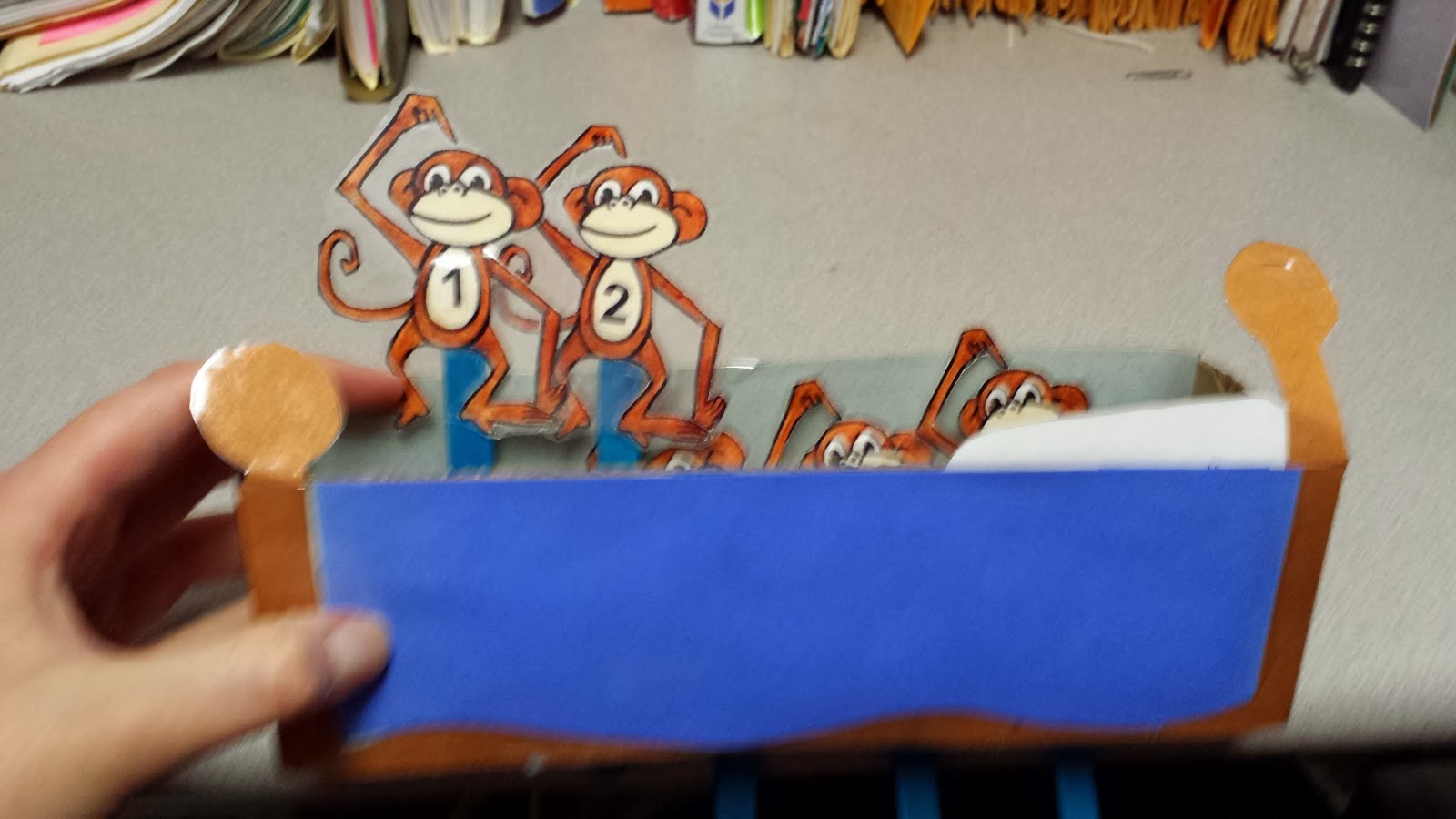 Library JuJu: Five Little Monkeys Pop-Up Puppets