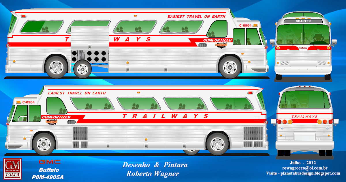 Planeta Bus Design: Trailways - GMC Buffalo P8M-4905A