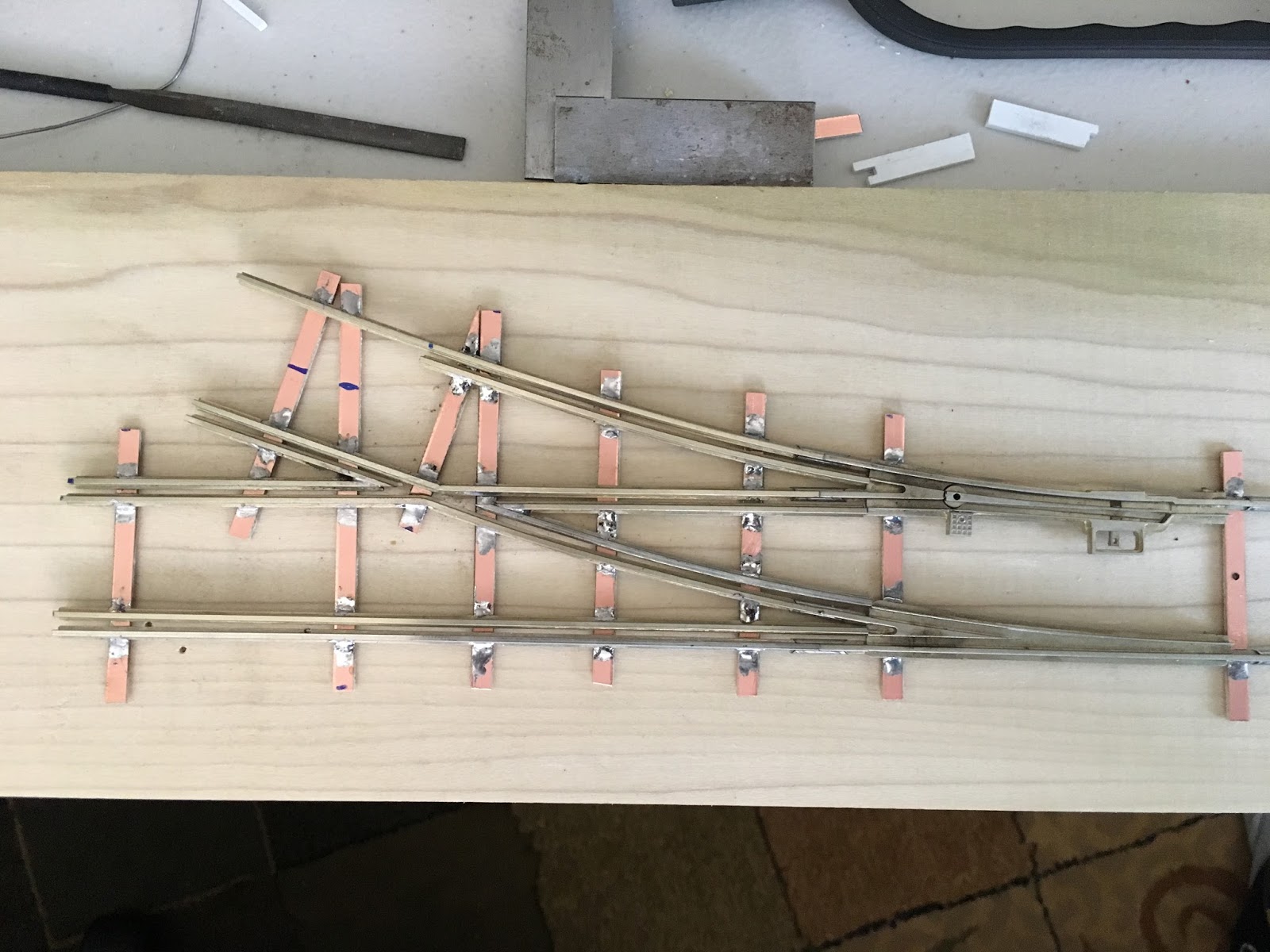 CTA O Scale L Layout: Turnout Construction