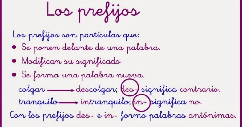 APRENDO ASÍ: ANTÓNIMOS CON LOS PREFIJOS DES- E IN-
