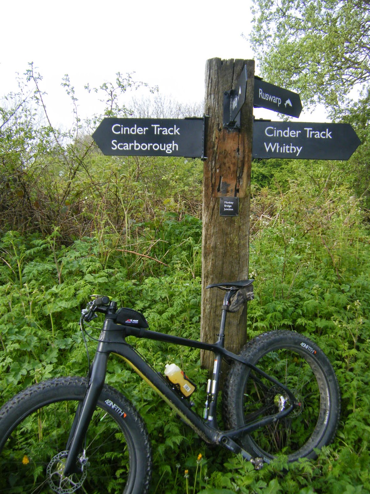 Muddy Brown's Blog: Whitby to Scarborough Cinder Track on the FAT BIKES