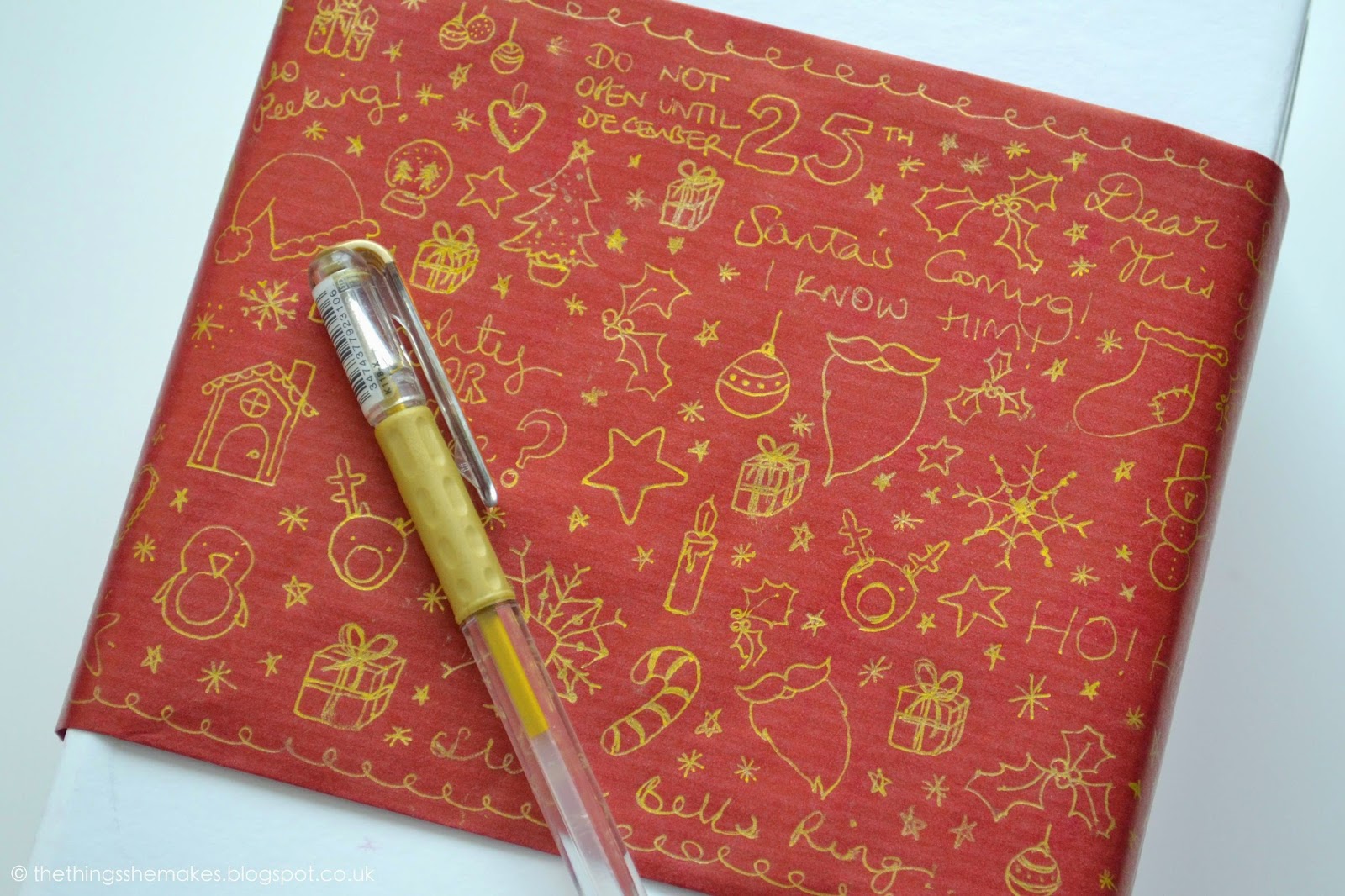 Personalised Doodle Christmas Gift Wrap | The Things She Makes