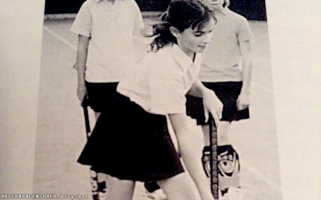 Emma Watson: Emma Watson playing field hockey in 2002