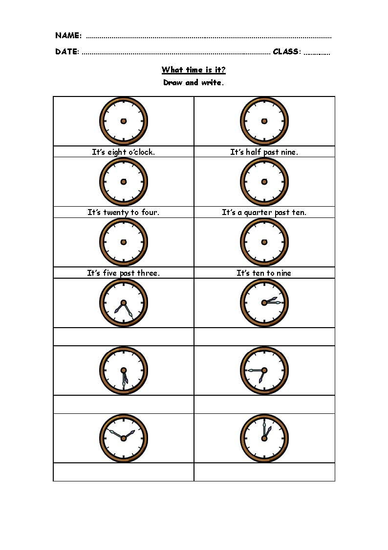 ENGLISH FRAY LUIS: WHAT'S THE TIME?