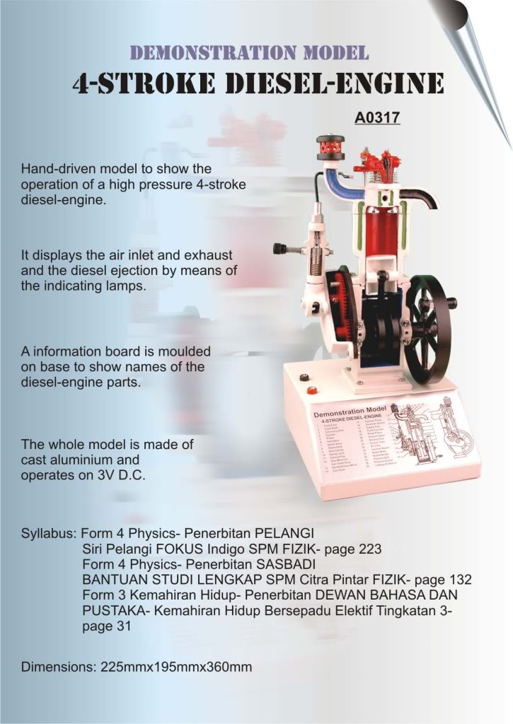 MD SUPPORT MARKETING: A0317 - DEMONSTRATION MODEL: 4-STROKE DIESEL-ENGINE