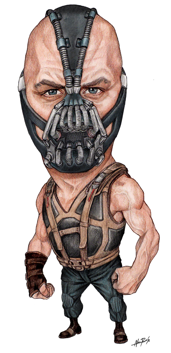Alan Rodríguez .Caricaturista.: Bane Tom Hardy, The Dark Knight Rises
