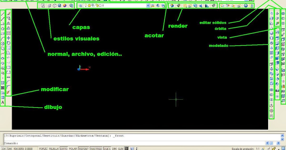 Diseño Gráfico y Tecnología.: Partes de AutoCAD