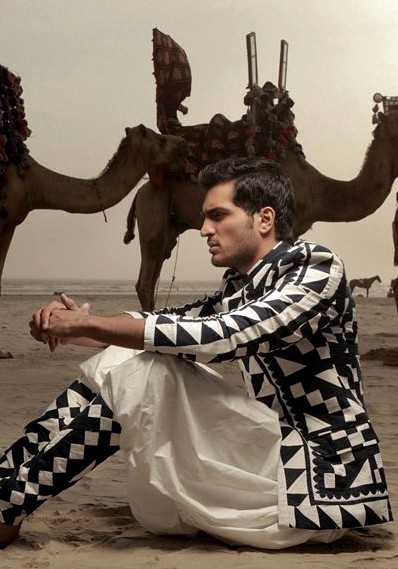 Madeleine Rose Yen: Arsalan & Yahseer cultural sindhi Ajrak Coat and ...