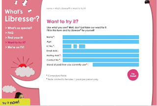 Malaysia Freebies: Libresse FREE Sample to Doorstep