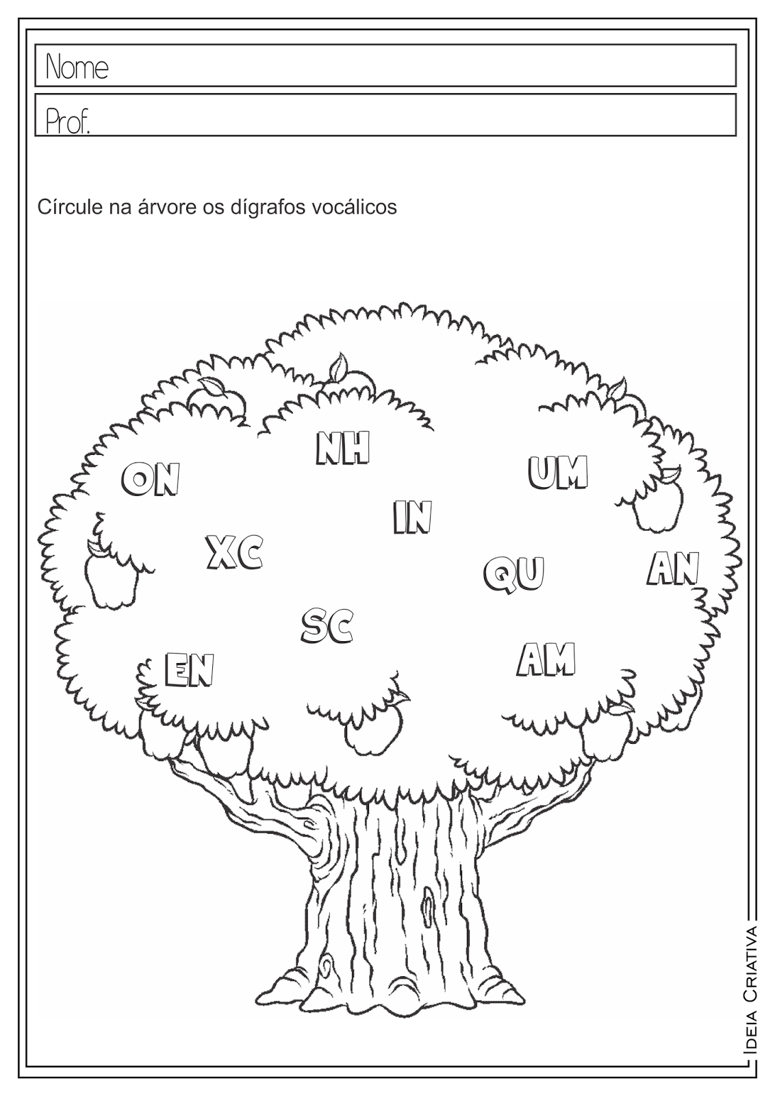 Atividades Com Dígrafos Com Gabarito - RETOEDU
