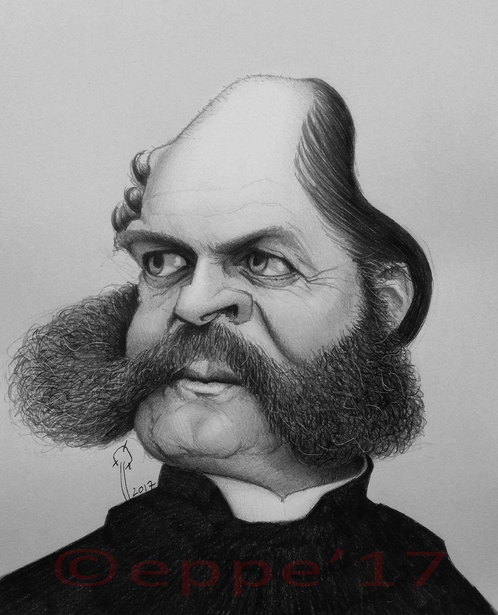 Mike Eppe - caricature illustration: Ambrose Burnside