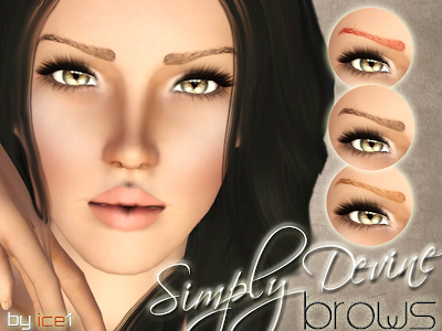 Ice1 Sims3 Creations: Simply Devine Eyebrows