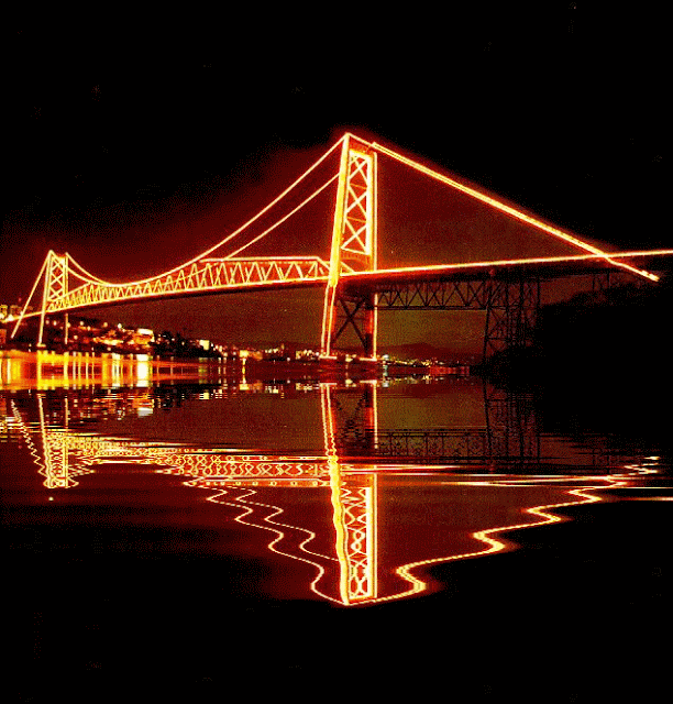 SÓ GIFs. ╬╬ ╬╬ ╬╬ ╬╬ ╬╬ : Ponte Hercílio Luz - Florianópolis - SC.