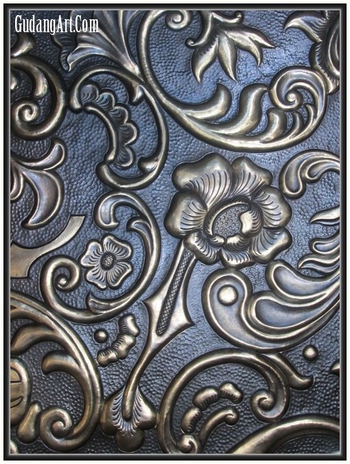 Relief - Panel Relief Batik Tembaga - Kuningan Gudang Art Design