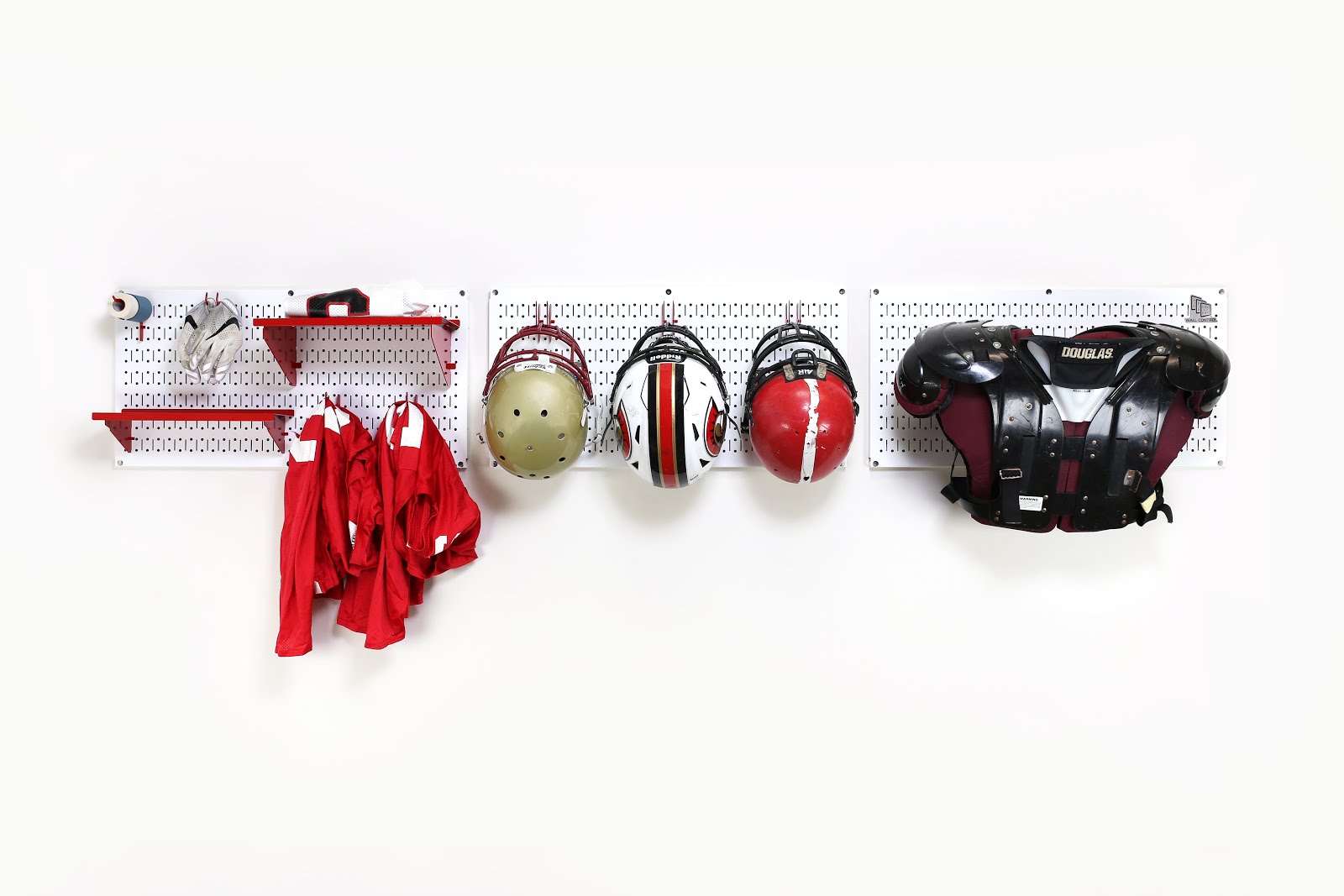 Sports Equipment Storage Ideas Using Pegboard