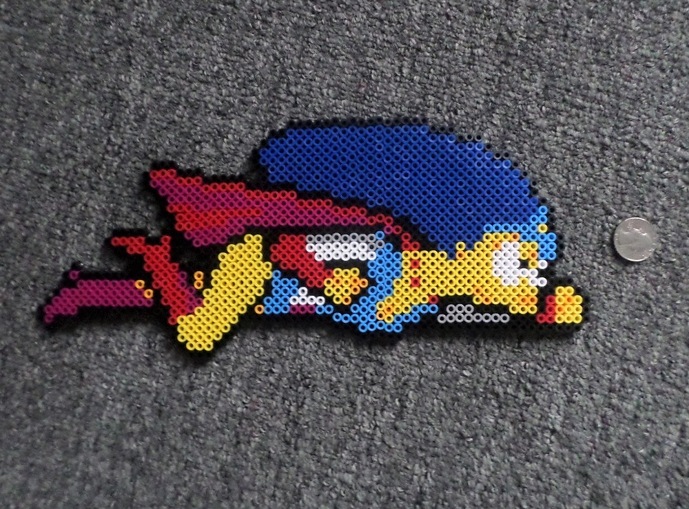 Long Black Fingers : Simpsons Arcade Perler Beads