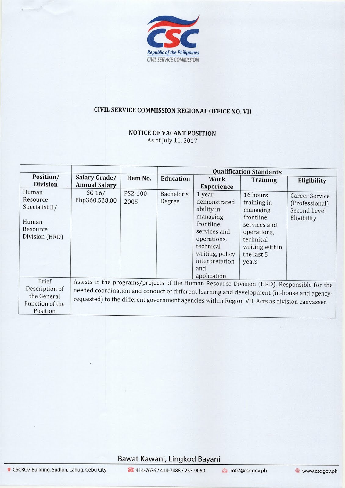Civil Service Exam PH: List of Job Vacancies in Government Agencies ...