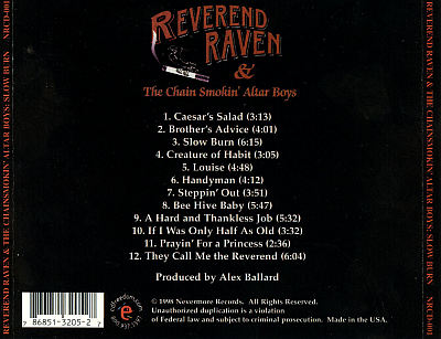 SouthernBluesRock: Reverend Raven & The Chain Smokin' Altar Boys 2004 ...