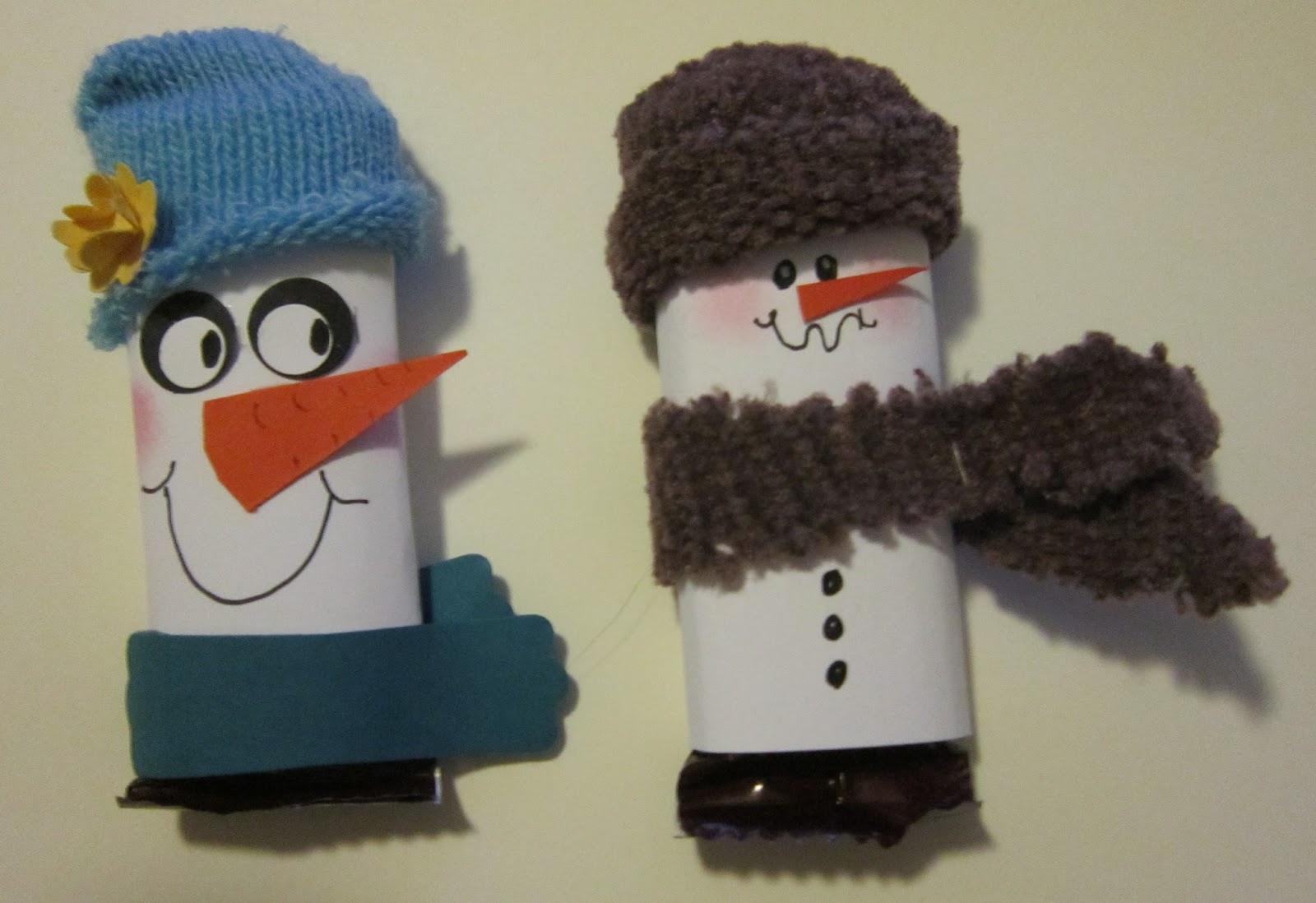 Krafting with Karen: Mini Candy Bar Snowmen