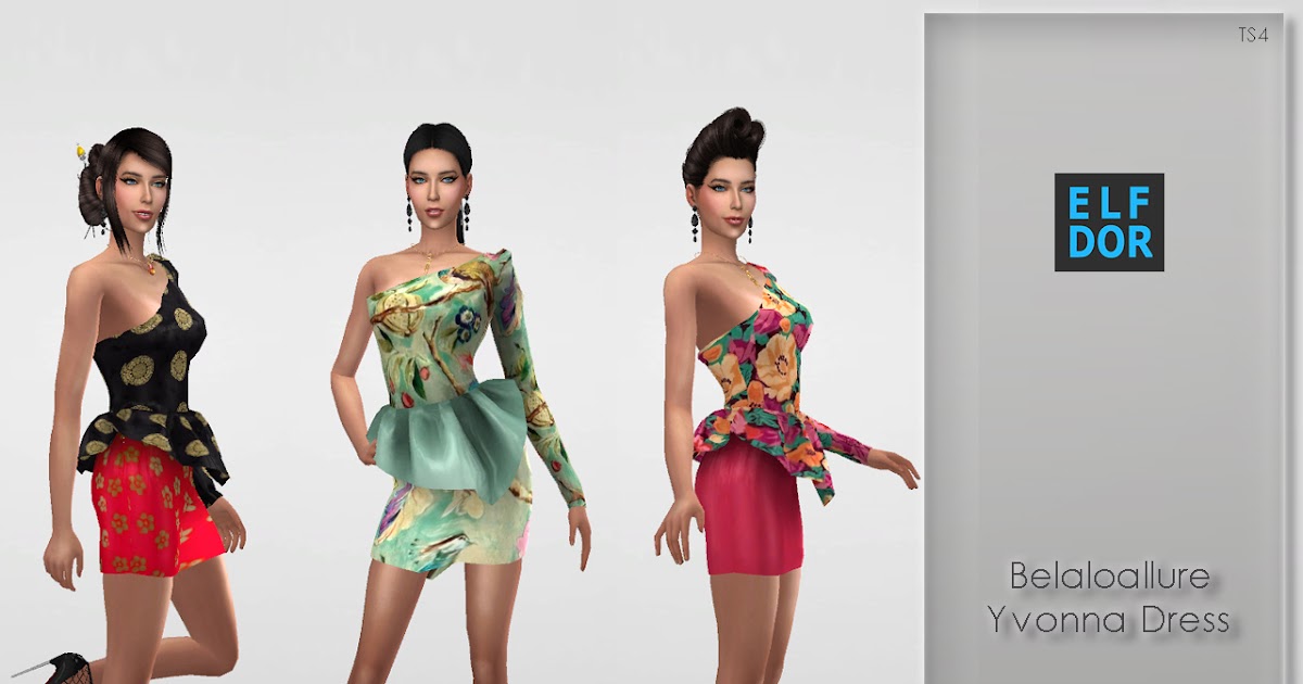 Belaloallure Yvonna Dress Recolor - ELFDOR