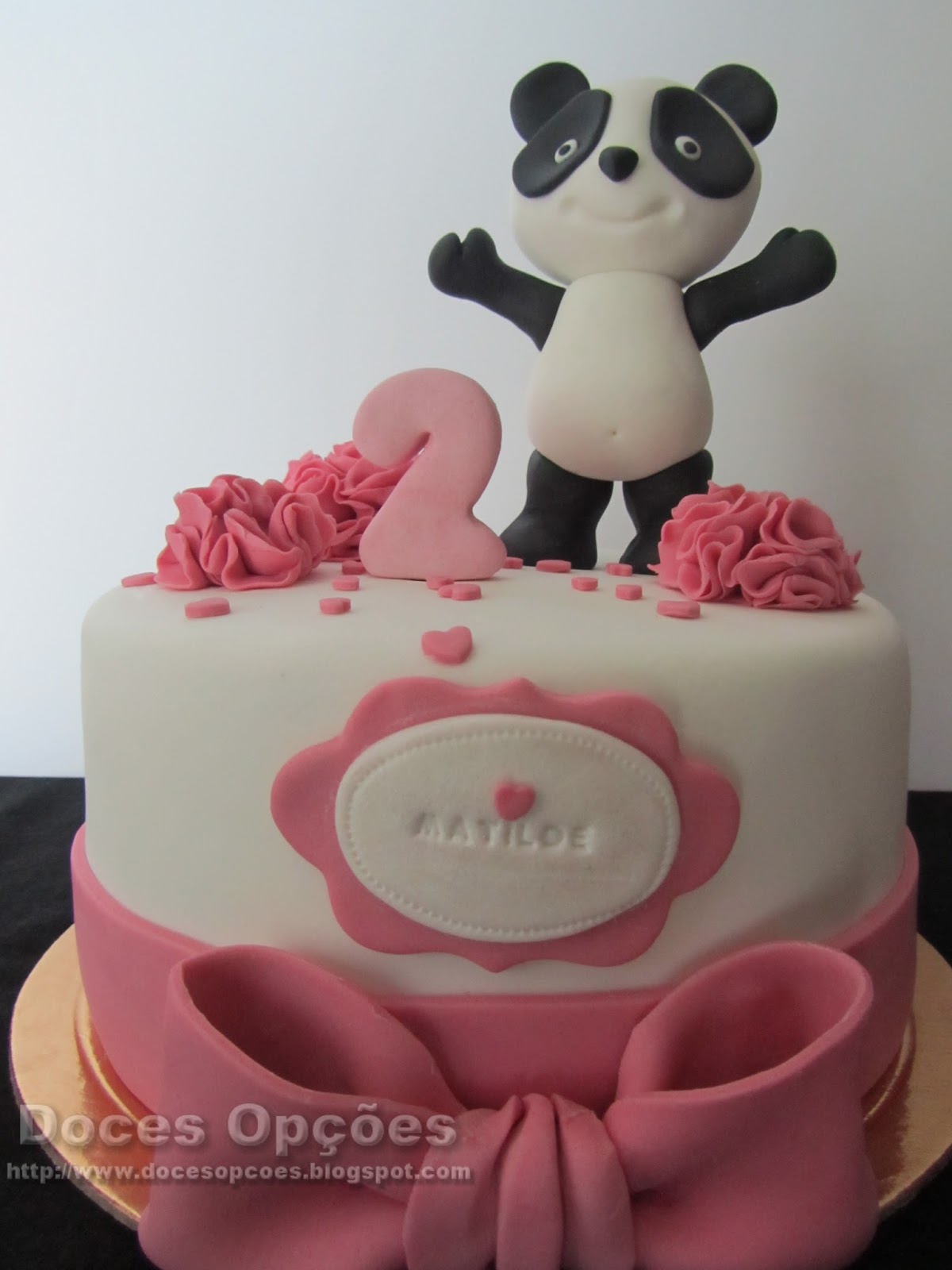 Doces Opções: Bolo com o Panda para o 2º aniversário da Matilde