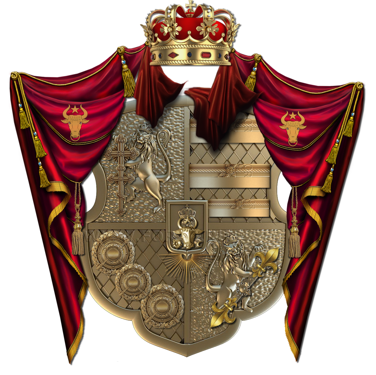 Millennium-Heraldica României 3D: Steagul 3D a lui Ştefan Cel Mare şi ...