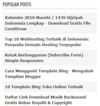 5 Desain Widget Popular Post Keren untuk Blogger > Contoh Blog