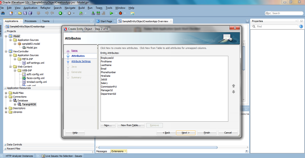How To Create An Entity Object In Jdeveloper 12c ~ Oracle Adf 12c 5283